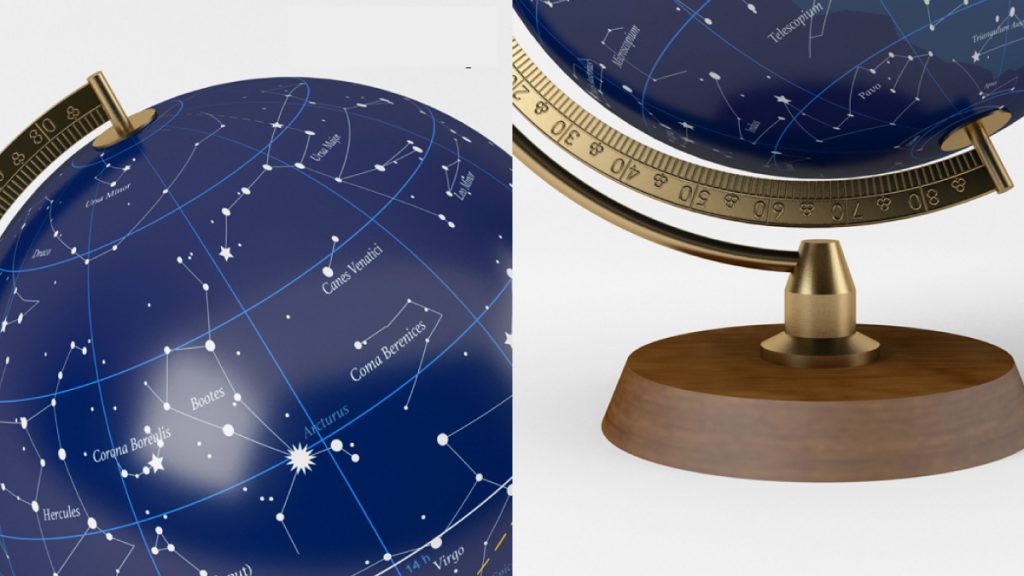 Globe Céleste: Sphère illustrant les merveilles du ciel nocturne